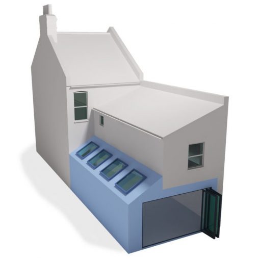 Single storey side return extension pitched roof | OnlineBEAM.co.uk