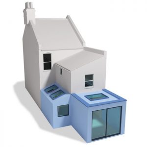 Single storey side return extension with pitched roof plus rear ...