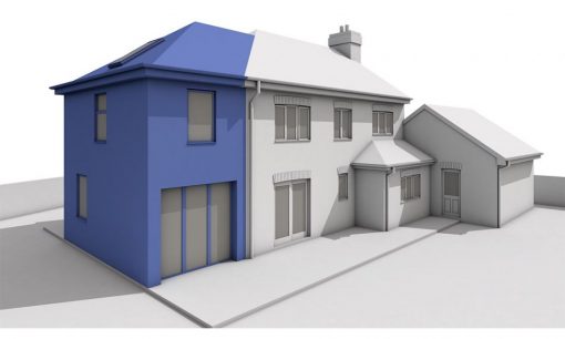 Two storey side extension hip pitched roof | OnlineBEAM.co.uk