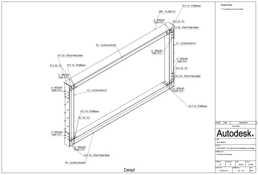 Box Frame plus NC Fabrication Drawings