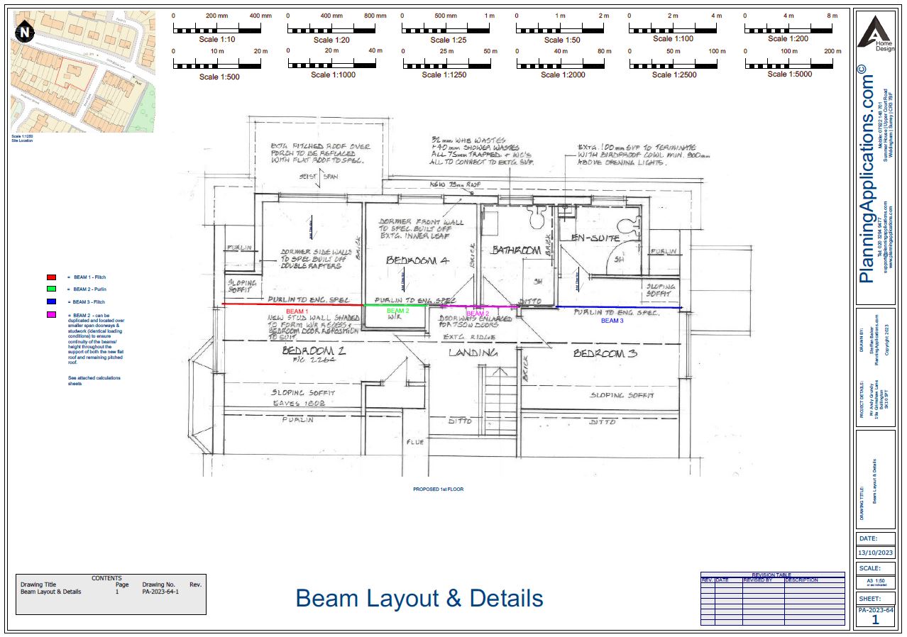 Loft conversion with dormer. Flitch beam structural calculations.